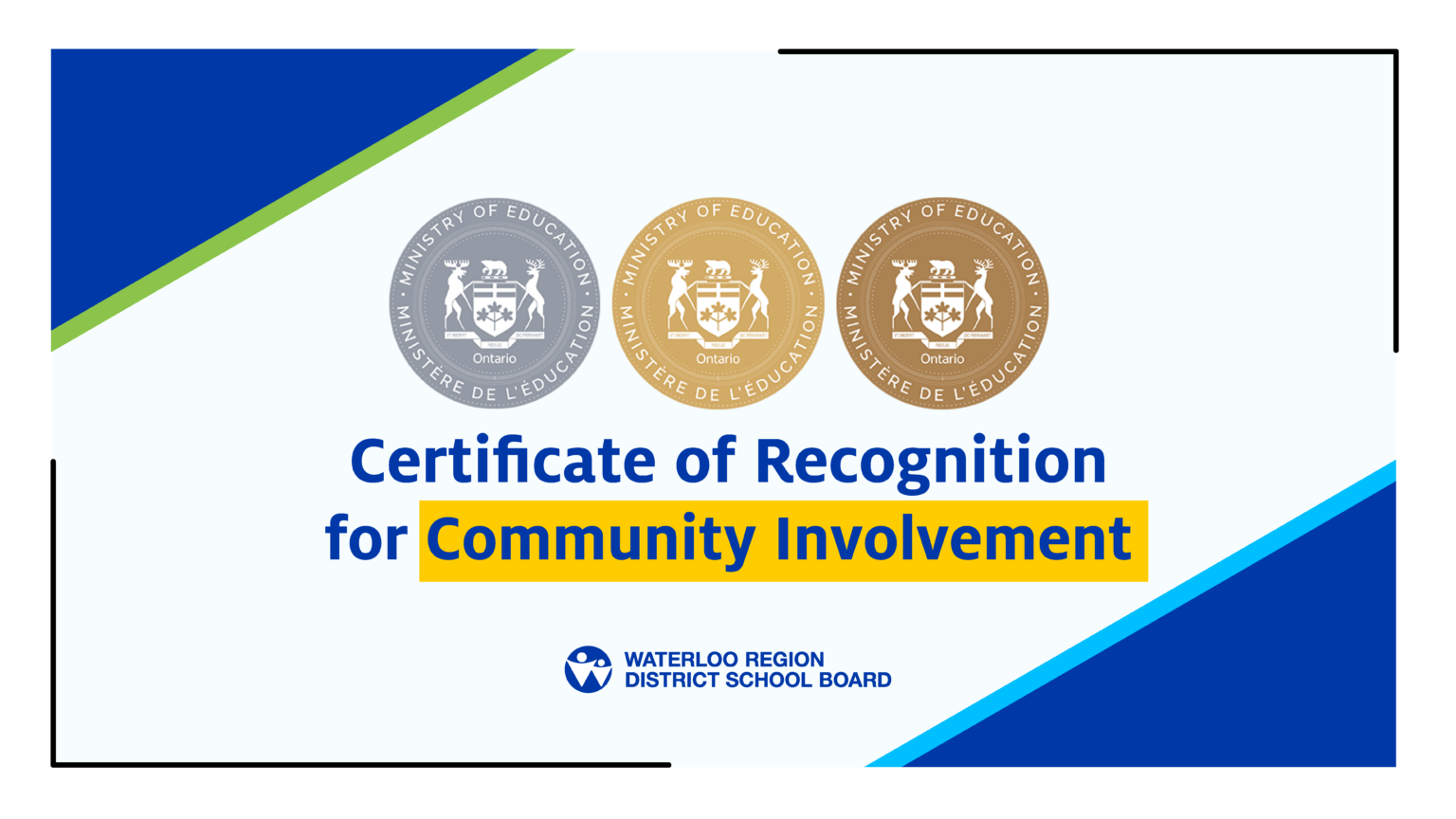 New Minister’s Certificate of Recognition for Community Involvement ...